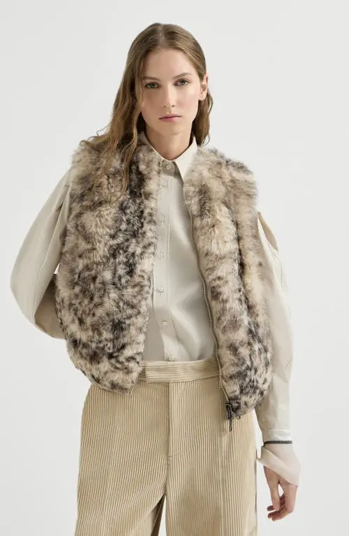 Brunello Cucinelli Lynx-effect Shearling Reversible Vest