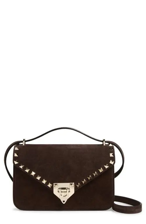 Valentino Garavani Small Rockstud Shoulder Bag - Brown