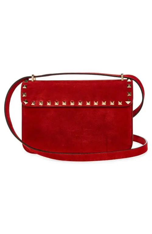 Valentino Garavani Small Rockstud Shoulder Bag - Red