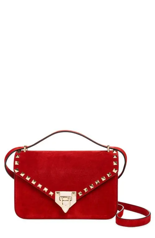Valentino Garavani Small Rockstud Shoulder Bag - Red