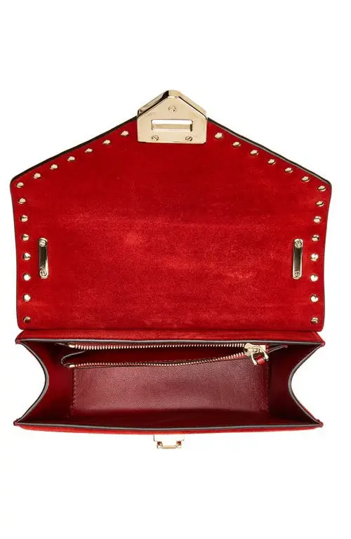 Valentino Garavani Small Rockstud Shoulder Bag - Red