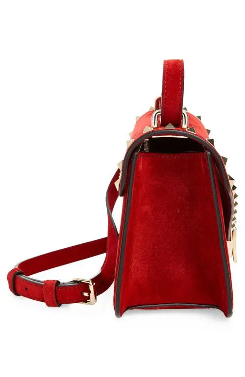 Valentino Garavani Small Rockstud Shoulder Bag - Red