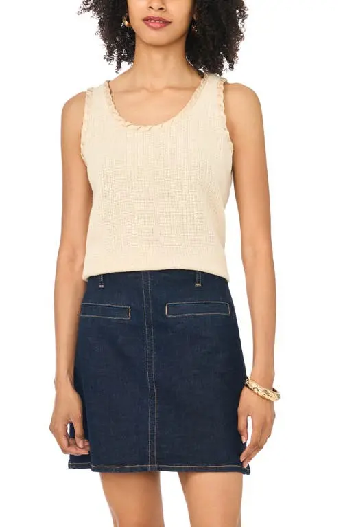 Vince Camuto Whipstitched Cotton Tank