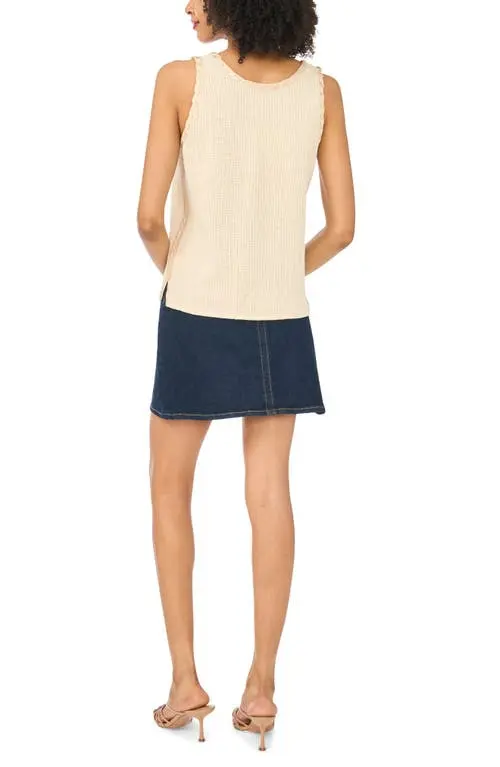 Vince Camuto Whipstitched Cotton Tank