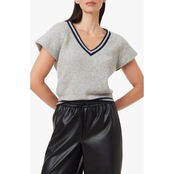 Habitual Ribbed Short Sleeve Sweater