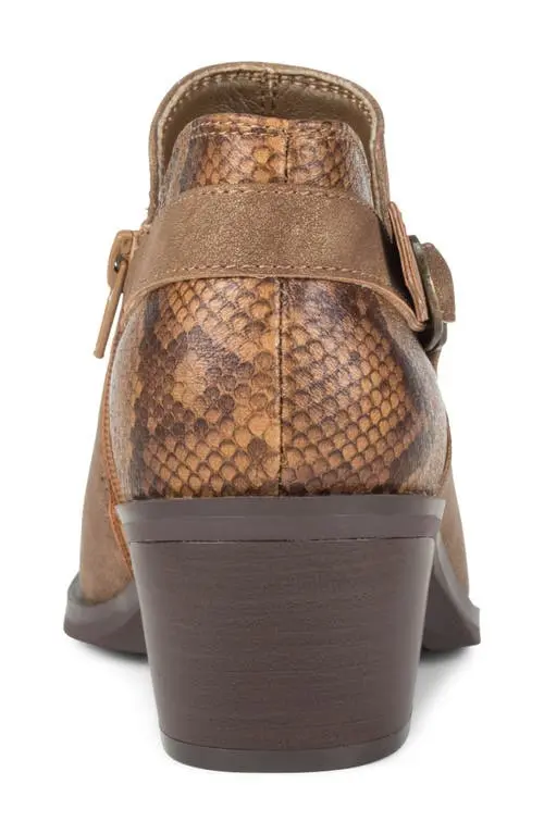 BARETRAPS Duala Block Heel Ankle Bootie - Saddle