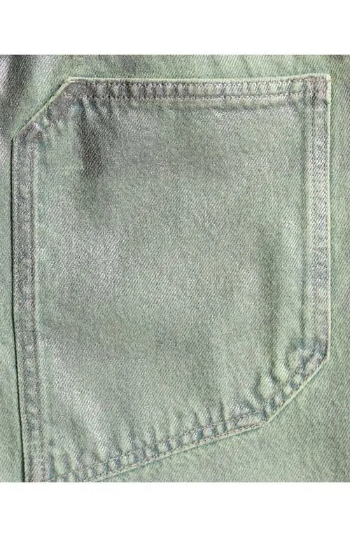 Mango Coated Wide Leg Jeans