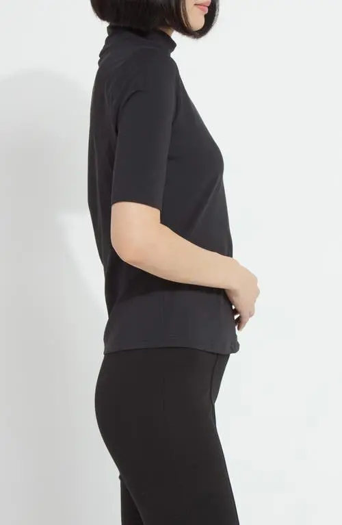 Lyssé Clara Mock Neck Top - Black