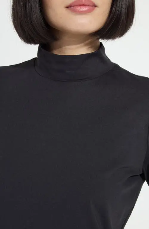 Lyssé Clara Mock Neck Top - Black