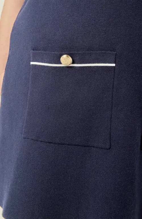 English Factory Contrast Trim Patch Pocket Dress