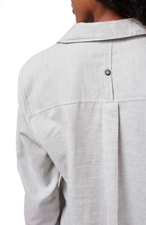 Topshop Herringbone Chambray Shirt