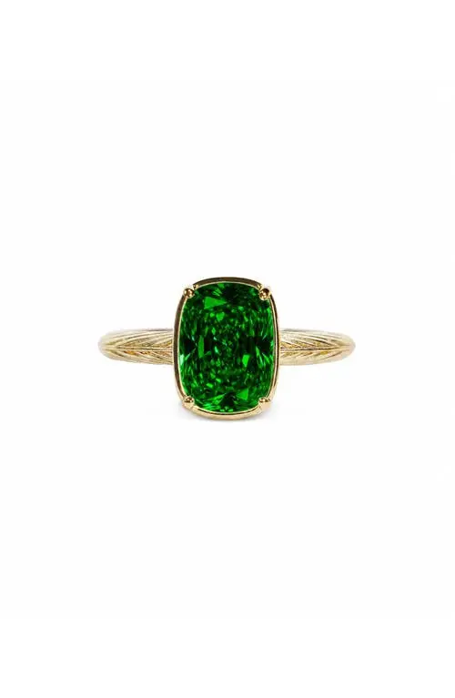 Sterling Forever Sterling Mini Emerald Ring - Gold