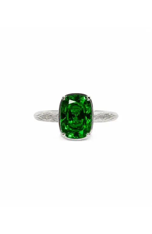 Sterling Forever Sterling Mini Emerald Ring - Silver