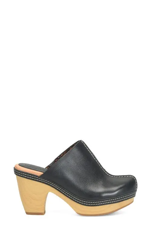 Kork-Ease® Gwendolyn Leather Clog - Black Leather