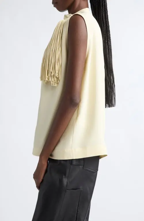Altuzarra Alden Fringe Silk Top - Macadamia