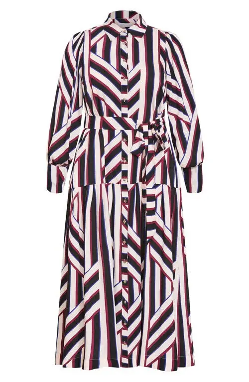 City Chic Long Sleeve Dress
