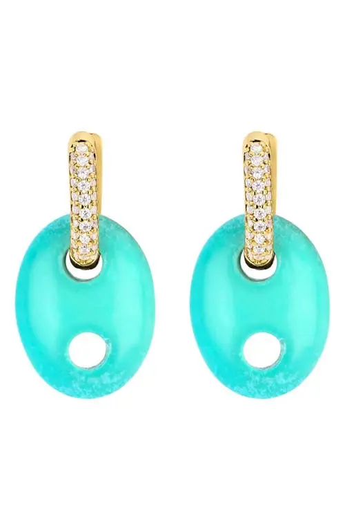 ATHRA LUXE Athra Mariner Lapis Drop Earrings - Gold