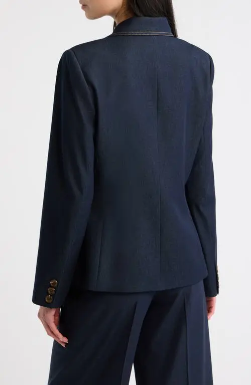 TAHARI ASL One-button Denim Jacket
