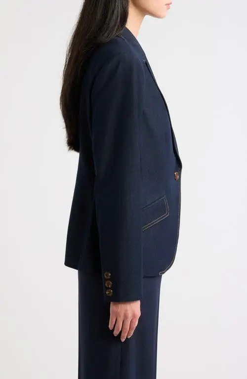 TAHARI ASL One-button Denim Jacket