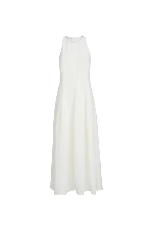 Brunello Cucinelli Viscose And Linen Fluid Twill Dress