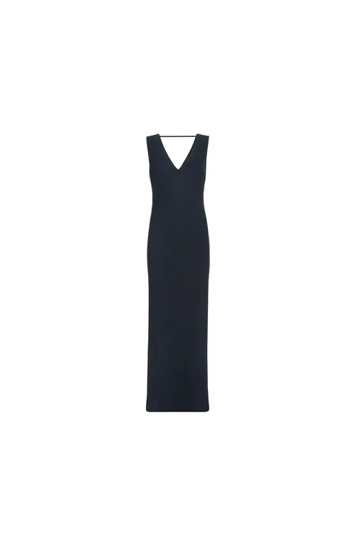 Brunello Cucinelli Cotton Rib Knit Dress With Precious Strap