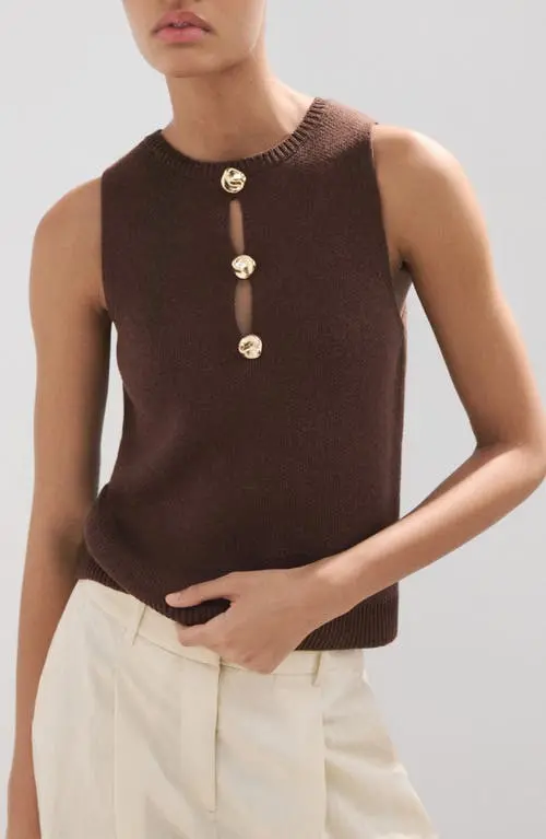 Mango Beaded Knit Tank
