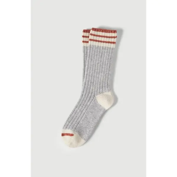 Brunello Cucinelli Cashmere Rib Knit Socks - Light Grey