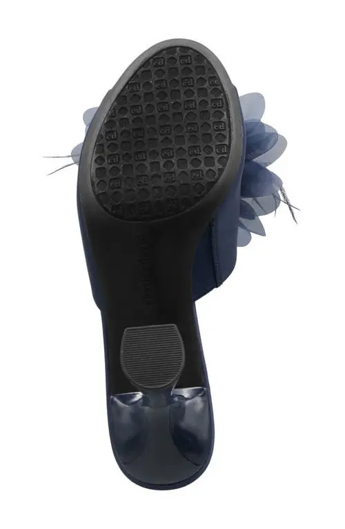 CHARLES DAVID Kamchi Floral Appliqué Slide Sandal