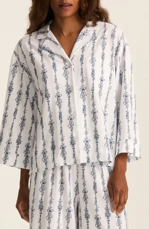 PETITE PLUME Olivia Pima Cotton Wide Leg Pajamas