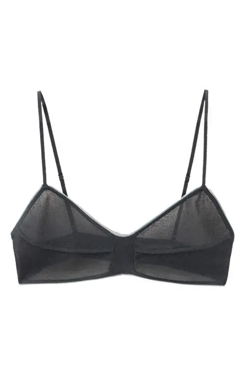 Mango Semi-sheer Knit Crop Top