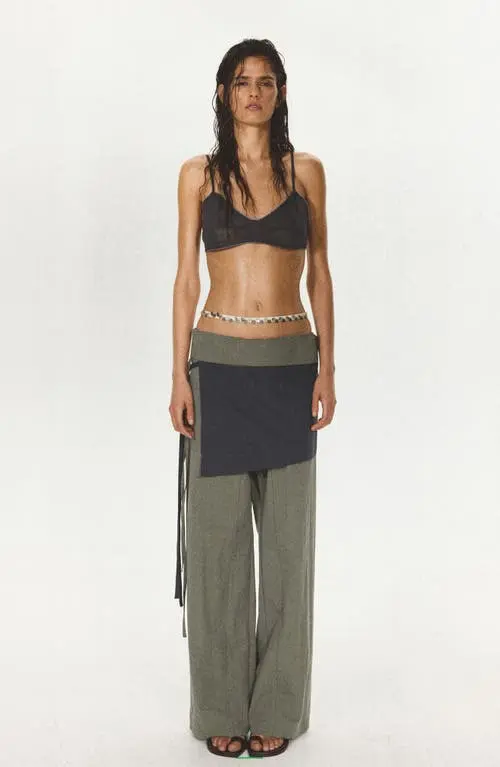 Mango Semi-sheer Knit Crop Top