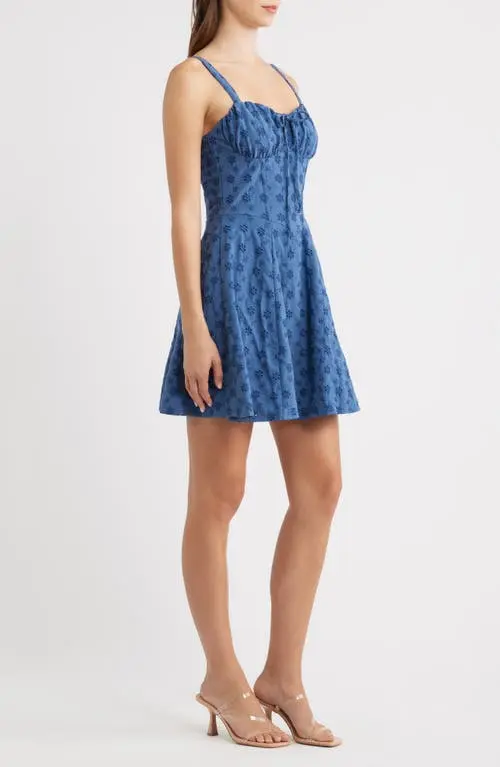 EMERALD SUNDAE Tie Front Fit And Flare Dress