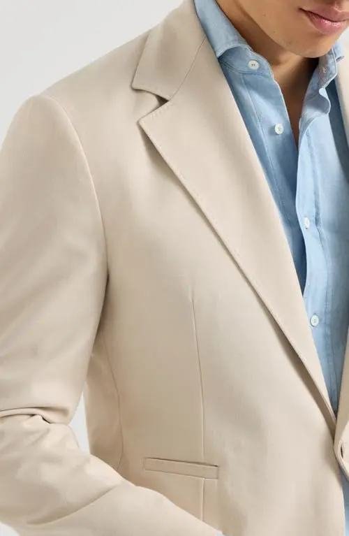 Brunello Cucinelli Cotton And Virgin Wool Gabardine Deconstructed Blazer