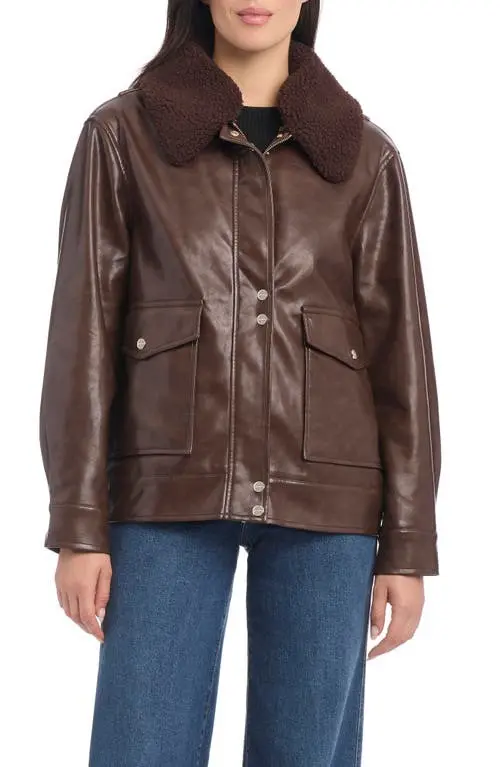 Sanctuary Faux Leather Bomber Jacket