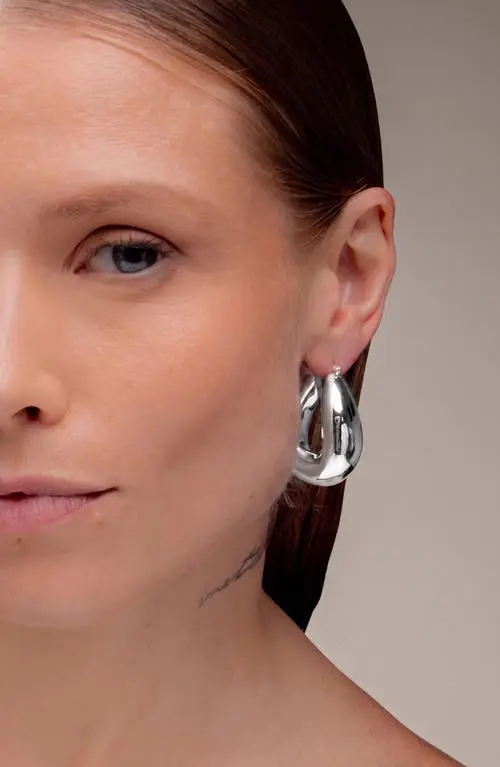 YOJ Falin Maxi Hoop Earrings - Silver