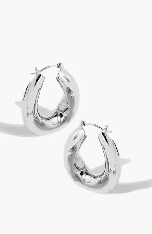 YOJ Falin Maxi Hoop Earrings - Silver
