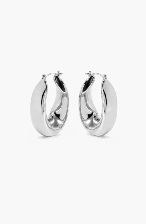 YOJ Falin Maxi Hoop Earrings - Silver