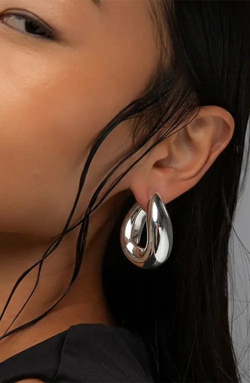 YOJ Falin Maxi Hoop Earrings - Silver