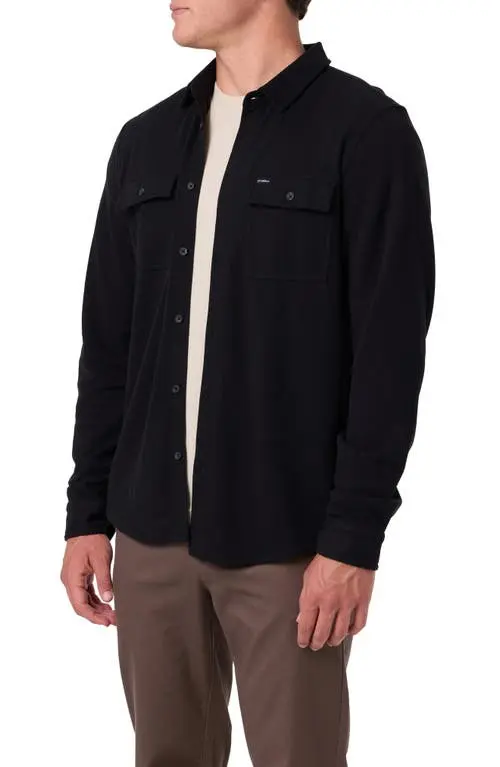 O'Neill Sutton Solid Stretch Flannel Button-up Shirt