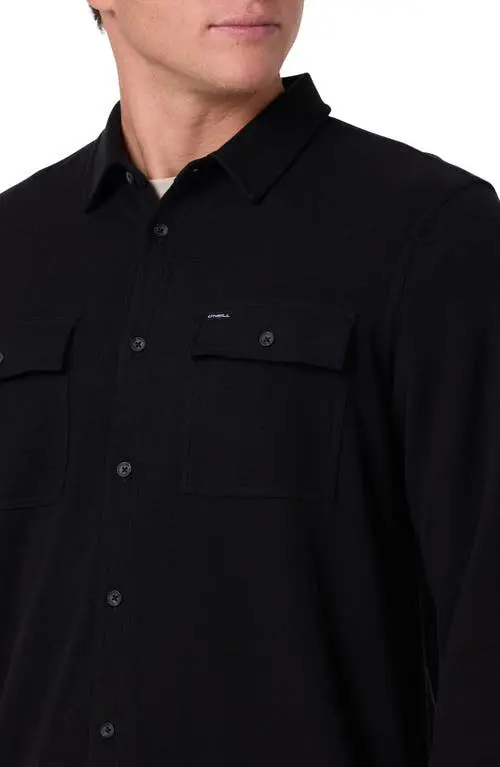 O'Neill Sutton Solid Stretch Flannel Button-up Shirt