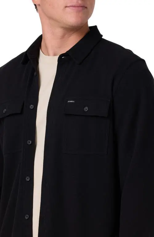 O'Neill Sutton Solid Stretch Flannel Button-up Shirt