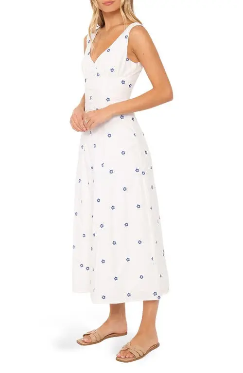 PETAL & PUP Luellen Embroidered Sleeveless Maxi Dress