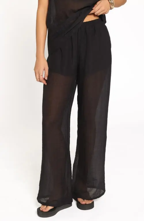 PETAL & PUP Vayla Wide Leg Sheer Pants