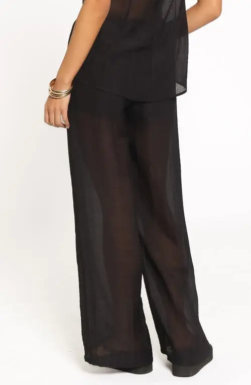 PETAL & PUP Vayla Wide Leg Sheer Pants