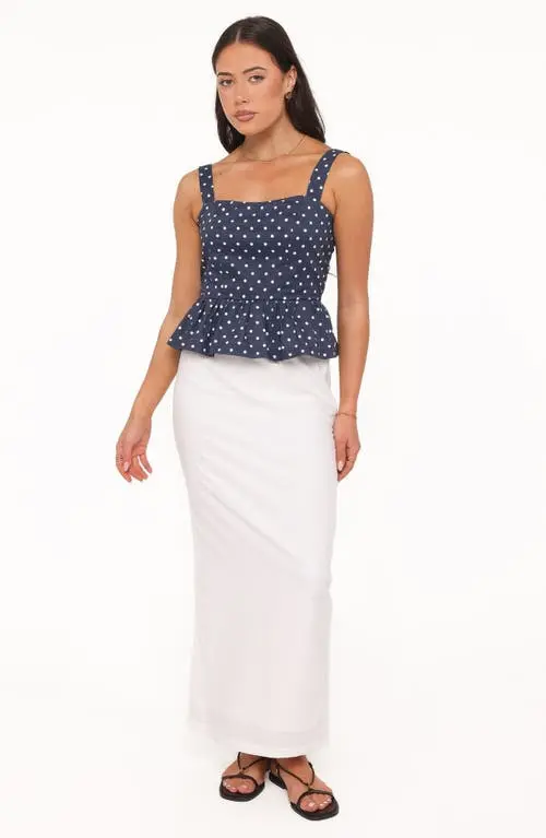 PETAL & PUP Paula Dot Ruffle Sleeveless Top