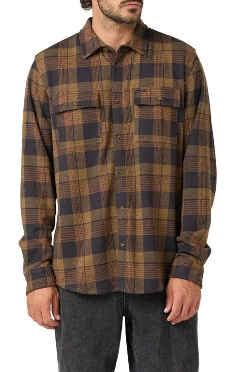 O'Neill Sutton Plaid Stretch Flannel Button-up Shirt