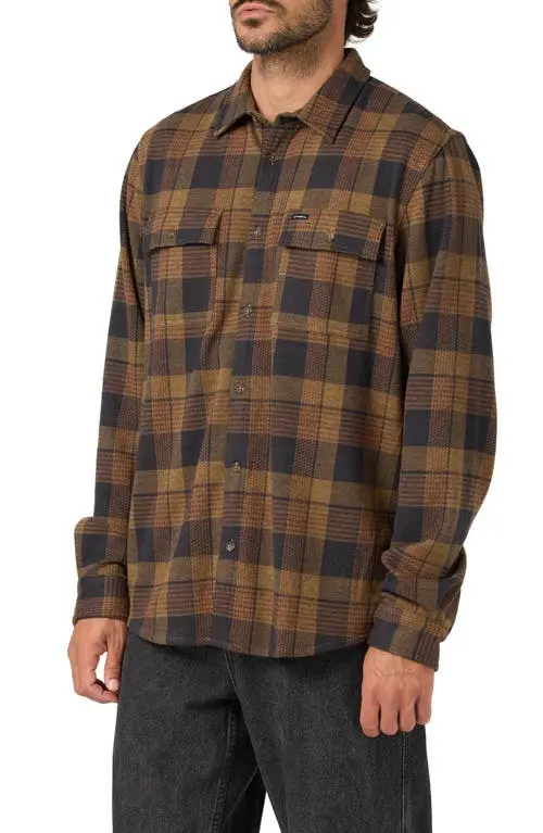 O'Neill Sutton Plaid Stretch Flannel Button-up Shirt