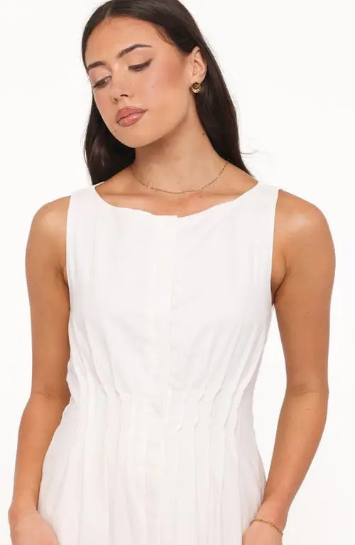 PETAL & PUP Prunella Pintuck Sleeveless Maxi Dress