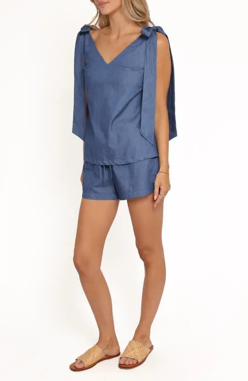 PETAL & PUP Francis Cotton V-neck Top & Shorts Set
