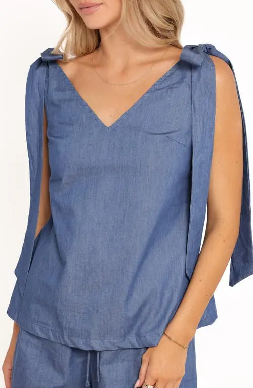 PETAL & PUP Francis Cotton V-neck Top & Shorts Set